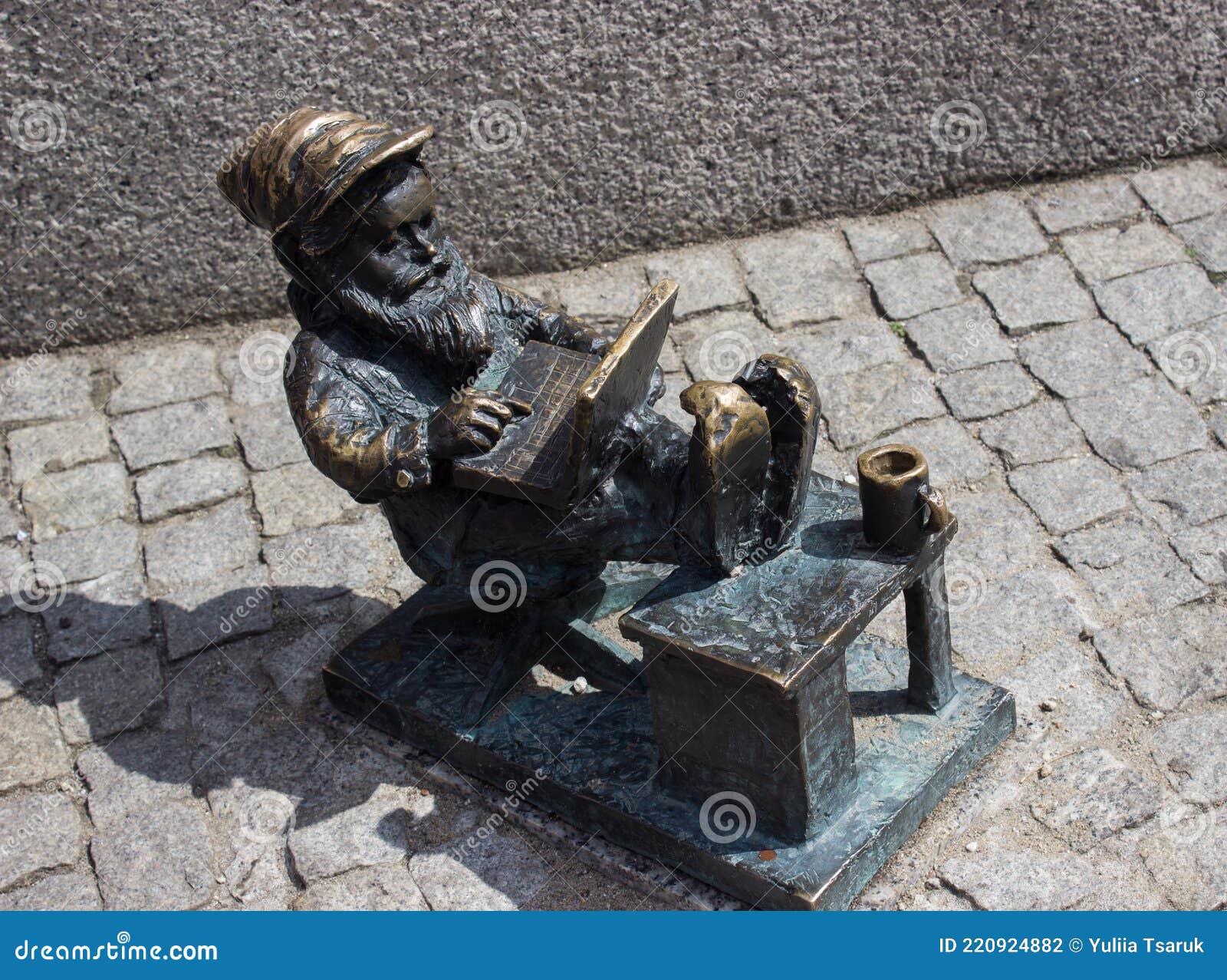 The Little Dwarf Works at the Computer. Stock Photo - Image of computer ...