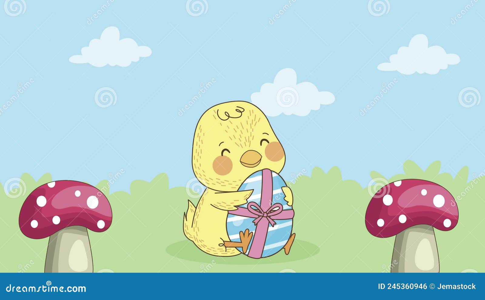 Little Easter Chick with Egg Animation Stock Footage - Video of april ...