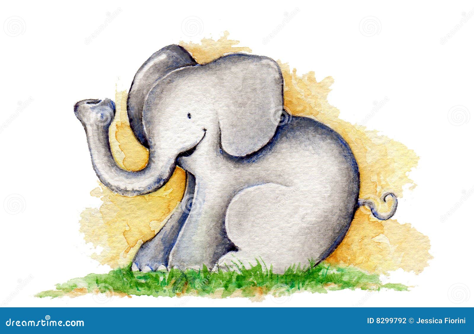 Little elephant stock illustration. Illustration of illustrations - 8299792