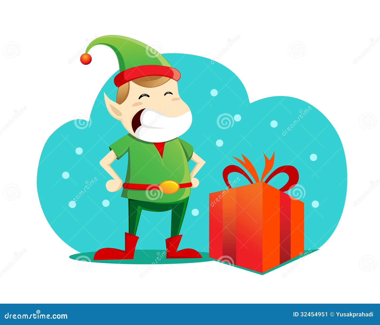 Little Elf stock vector. Illustration of cartoon, happy - 32454951