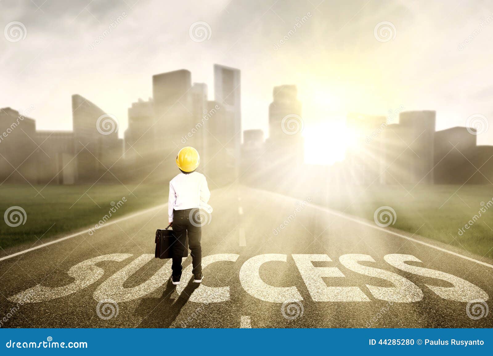 Little Engineer Looking for Success Stock Photo - Image of concept ...