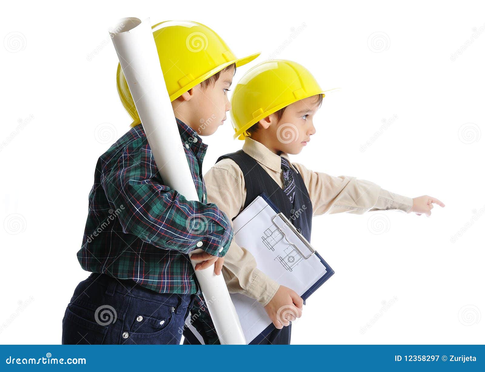 Little engineers stock image. Image of business, isolated - 12358297