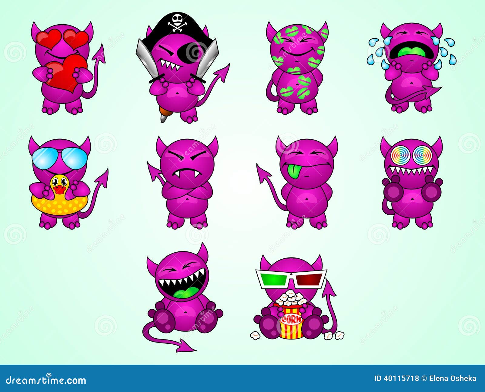 Little Evil Flying Bat Icon Illustrations | CartoonDealer.com #149759059