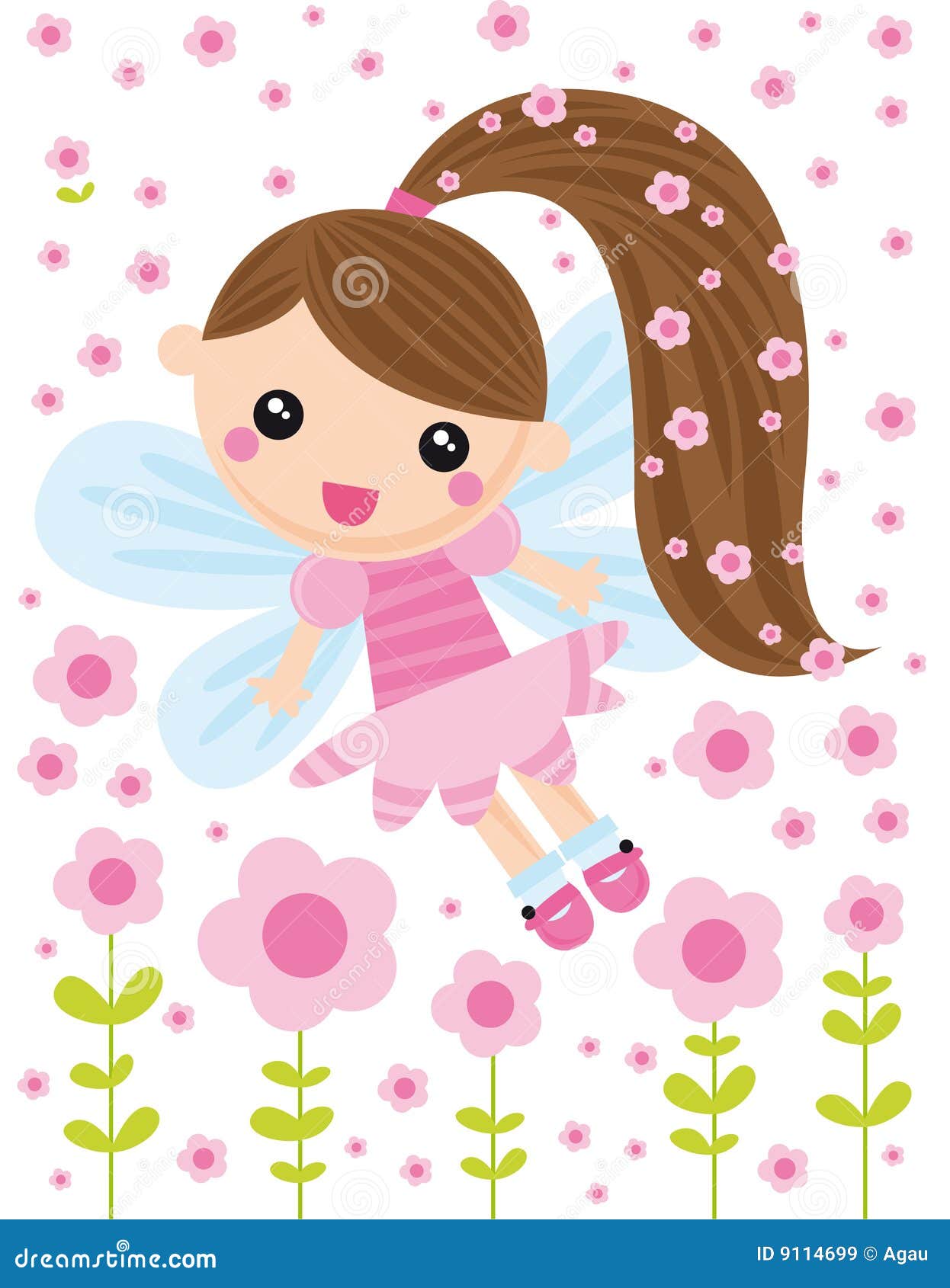 Little fairy stock vector. Illustration of spring, girl - 9114699