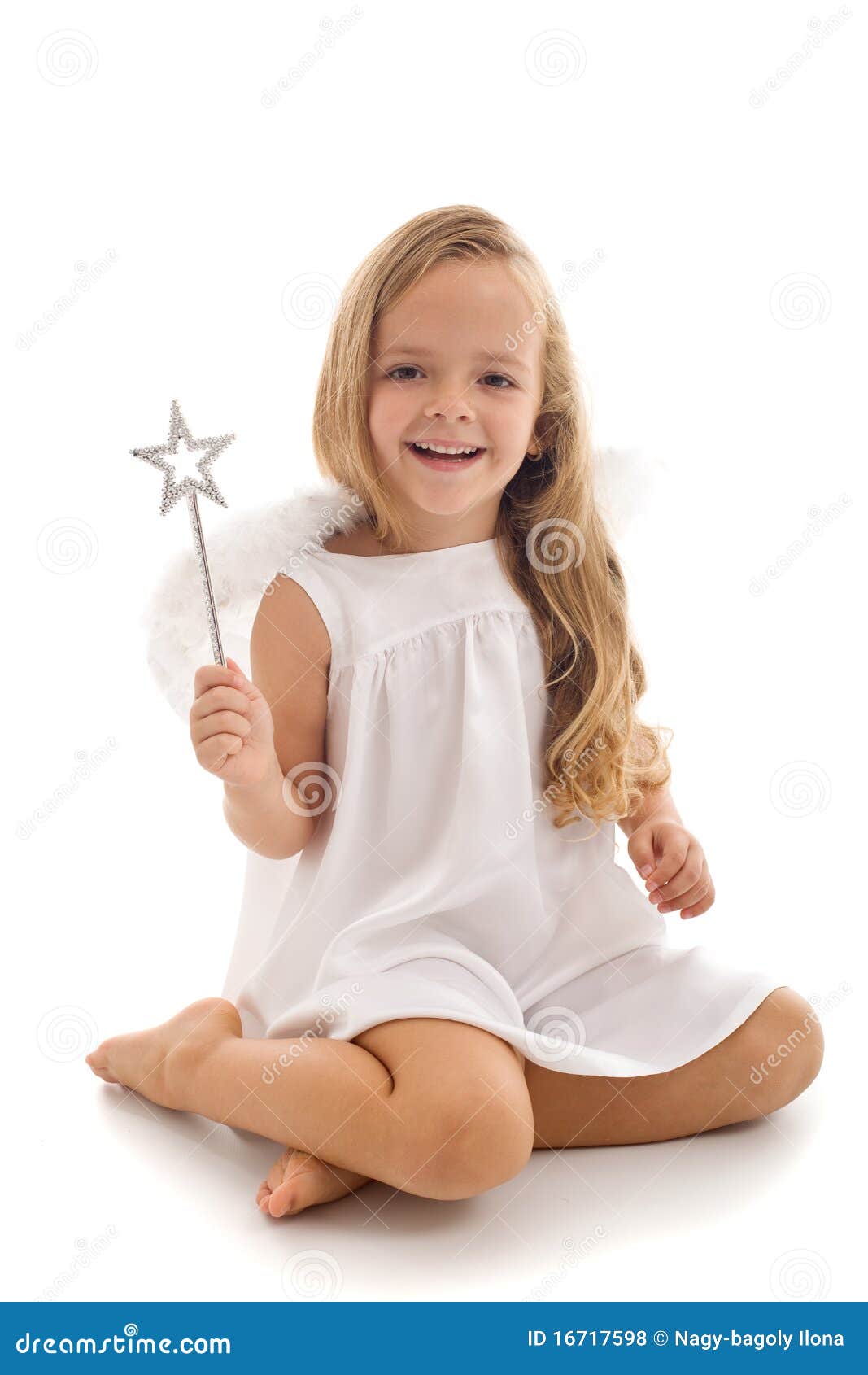 Little Fairy Angel With Magic Wand Stock Photo - Image: 16717598