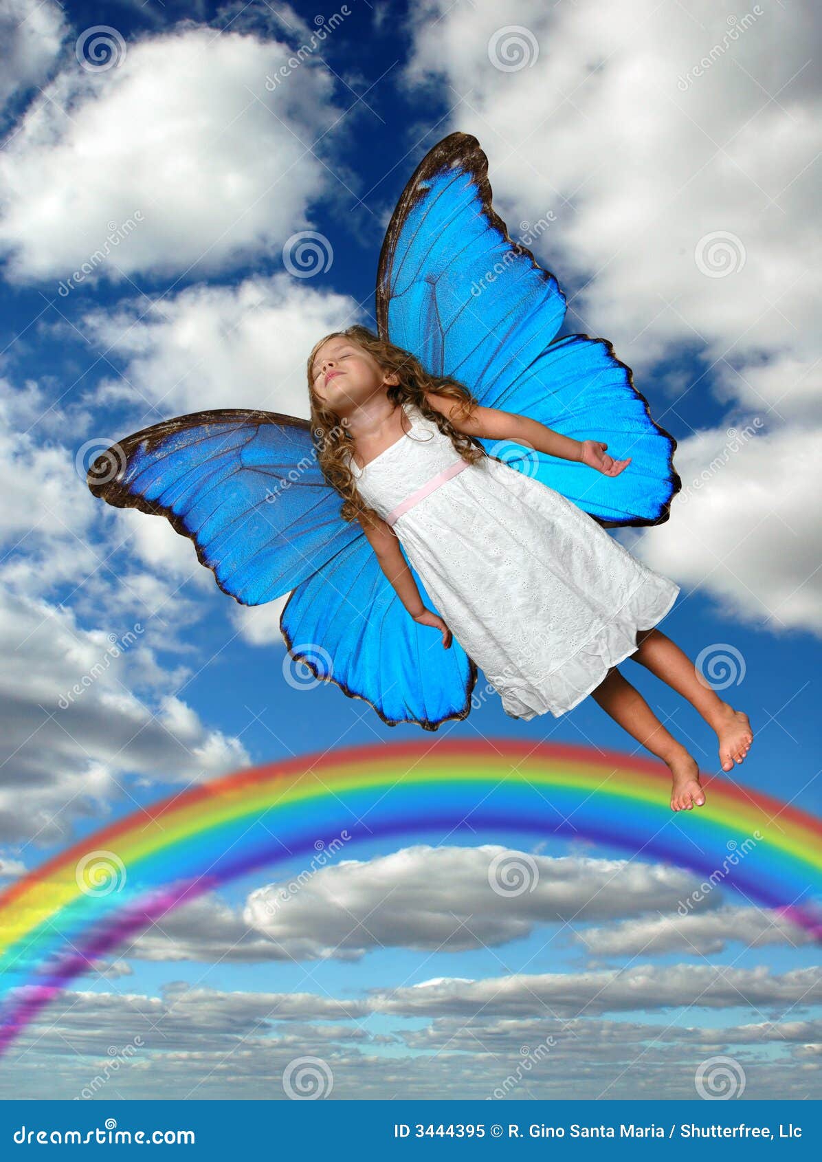 Little Fairy Flying stock image. Image of fairy, girl - 3444395