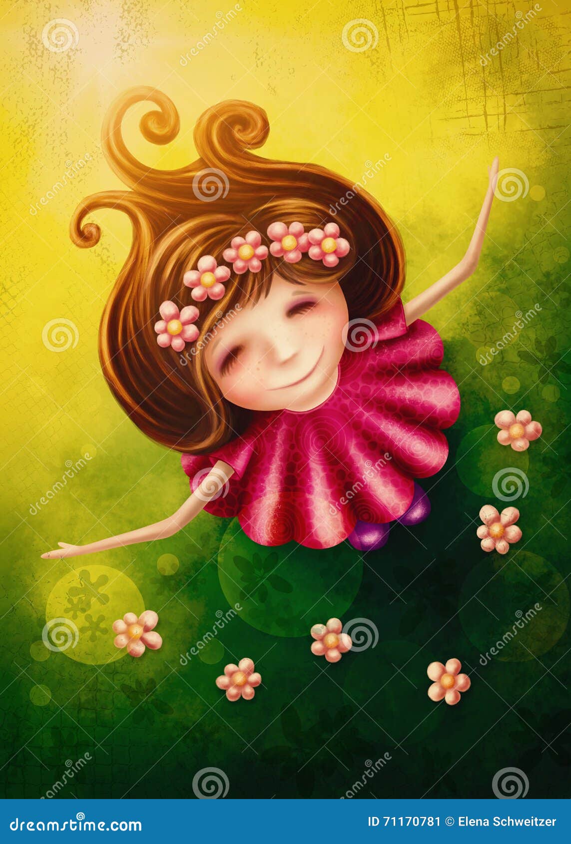Little fairy girl stock illustration. Illustration of fantasy - 71170781