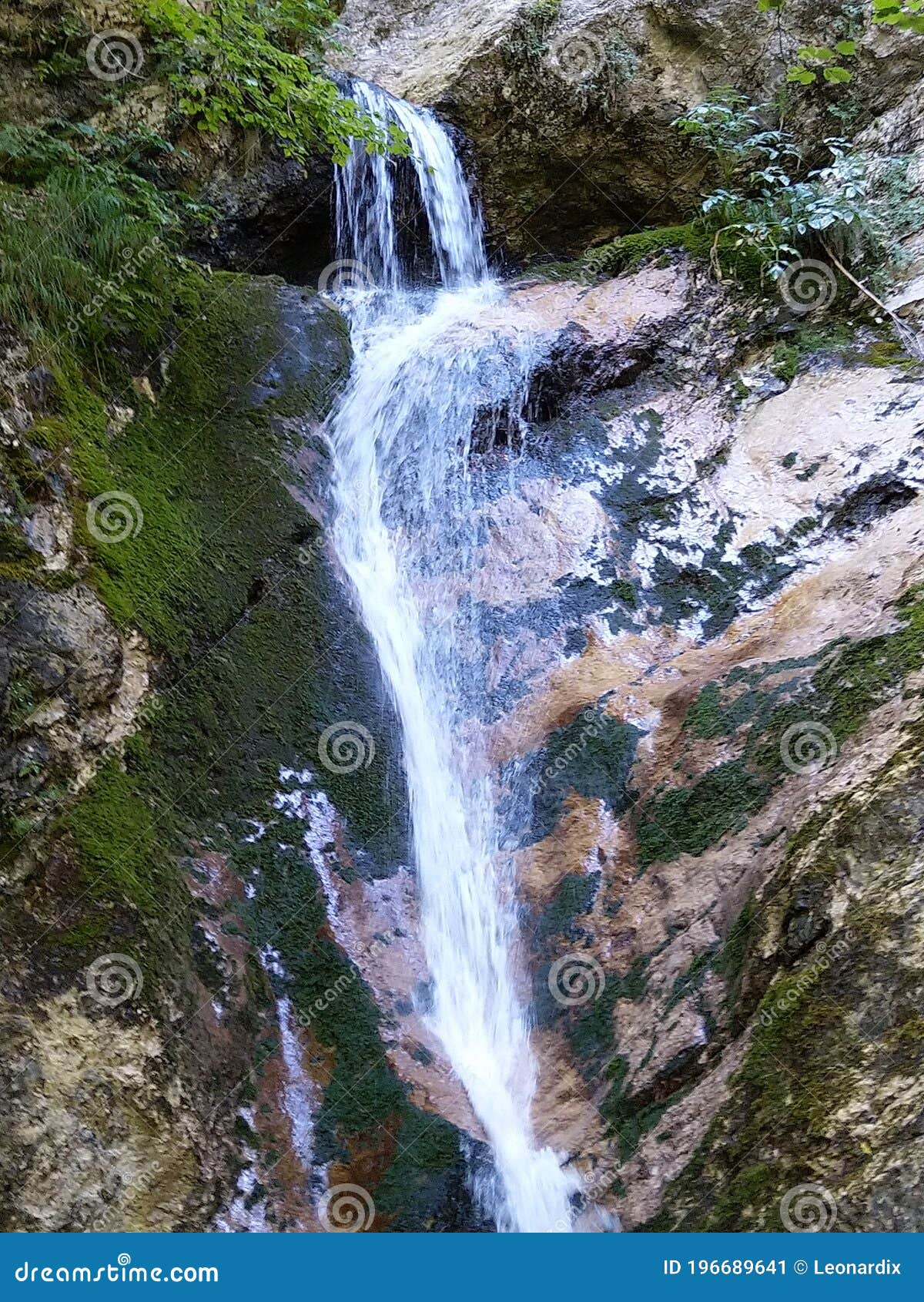 Little Falling Water Waterfall Stock Image - Image of river, rapid ...