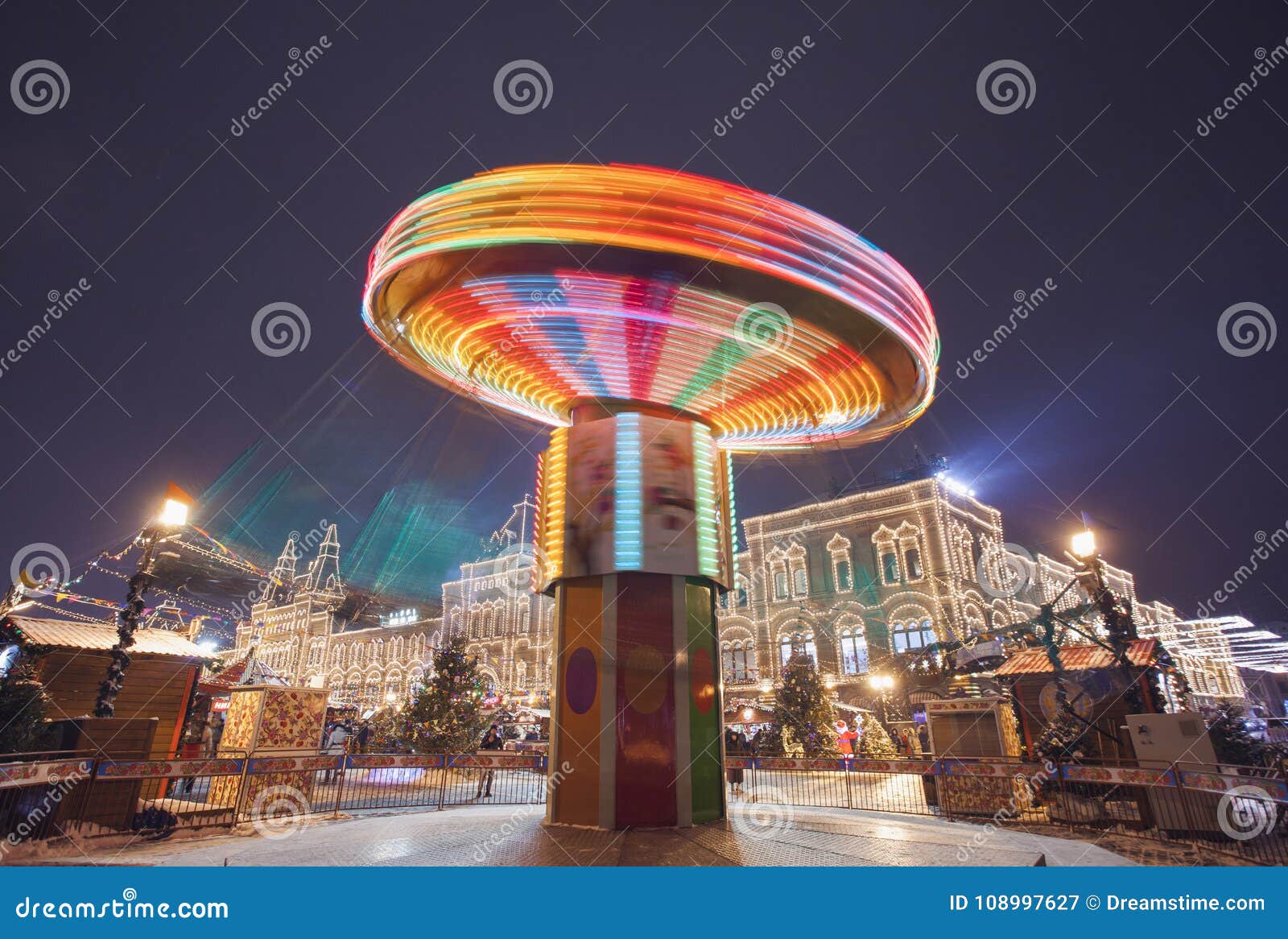 Ferris Wheel Carousel in Motion Stock Image - Image of leisure ...
