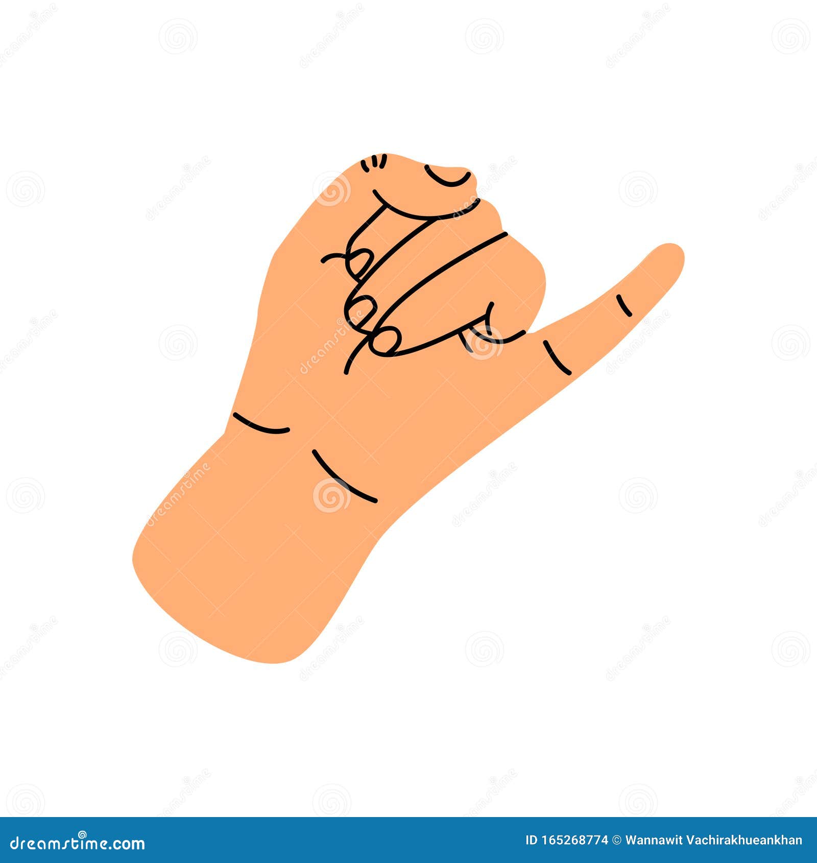 Little Finger Making Pinky Promise Stock Vector - Illustration of ...