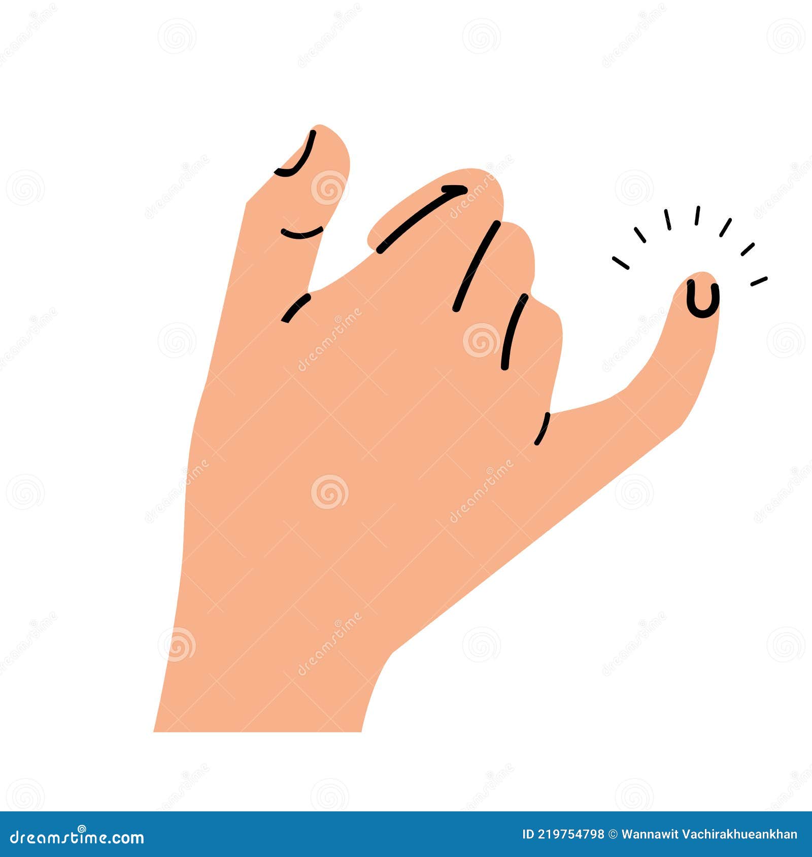 Little Finger Promise Hand Vector Stock Vector - Illustration of girl ...