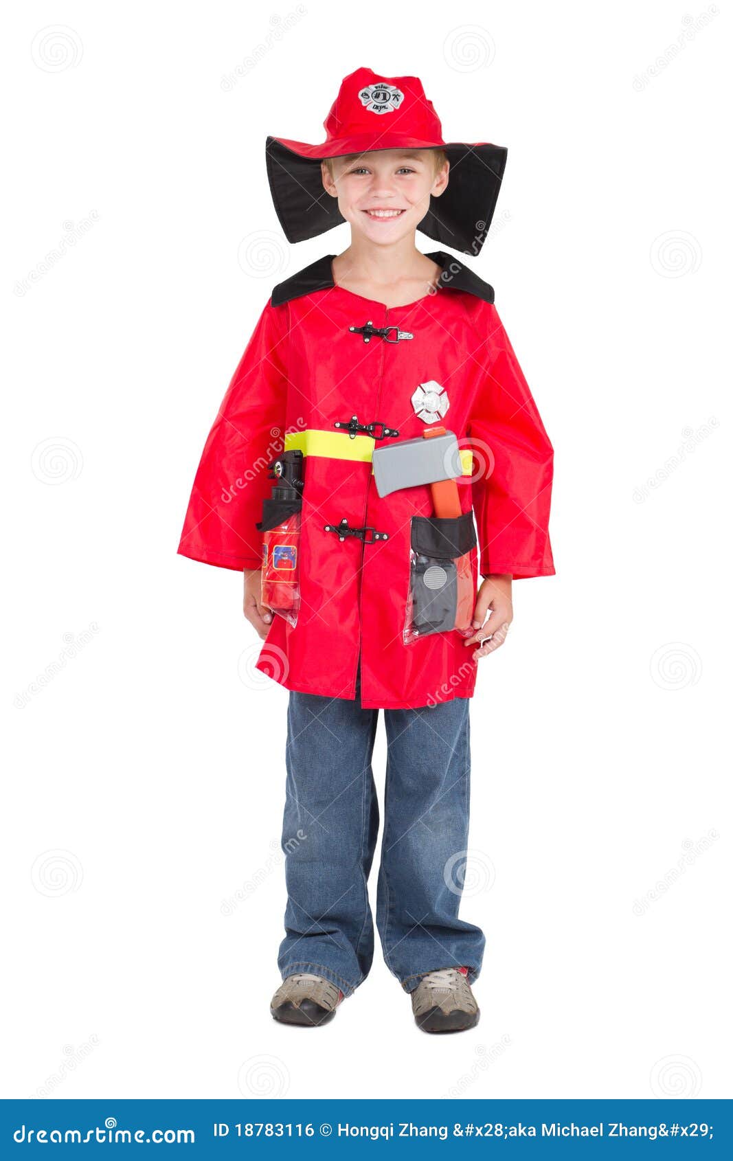 Little firefighter stock photo. Image of imagination - 18783116