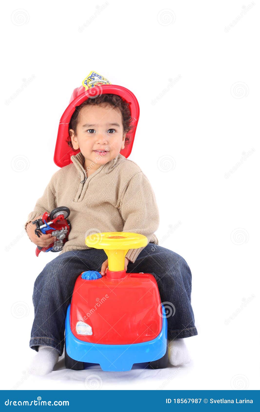 Little fireman stock image. Image of play, happy, fireman - 18567987