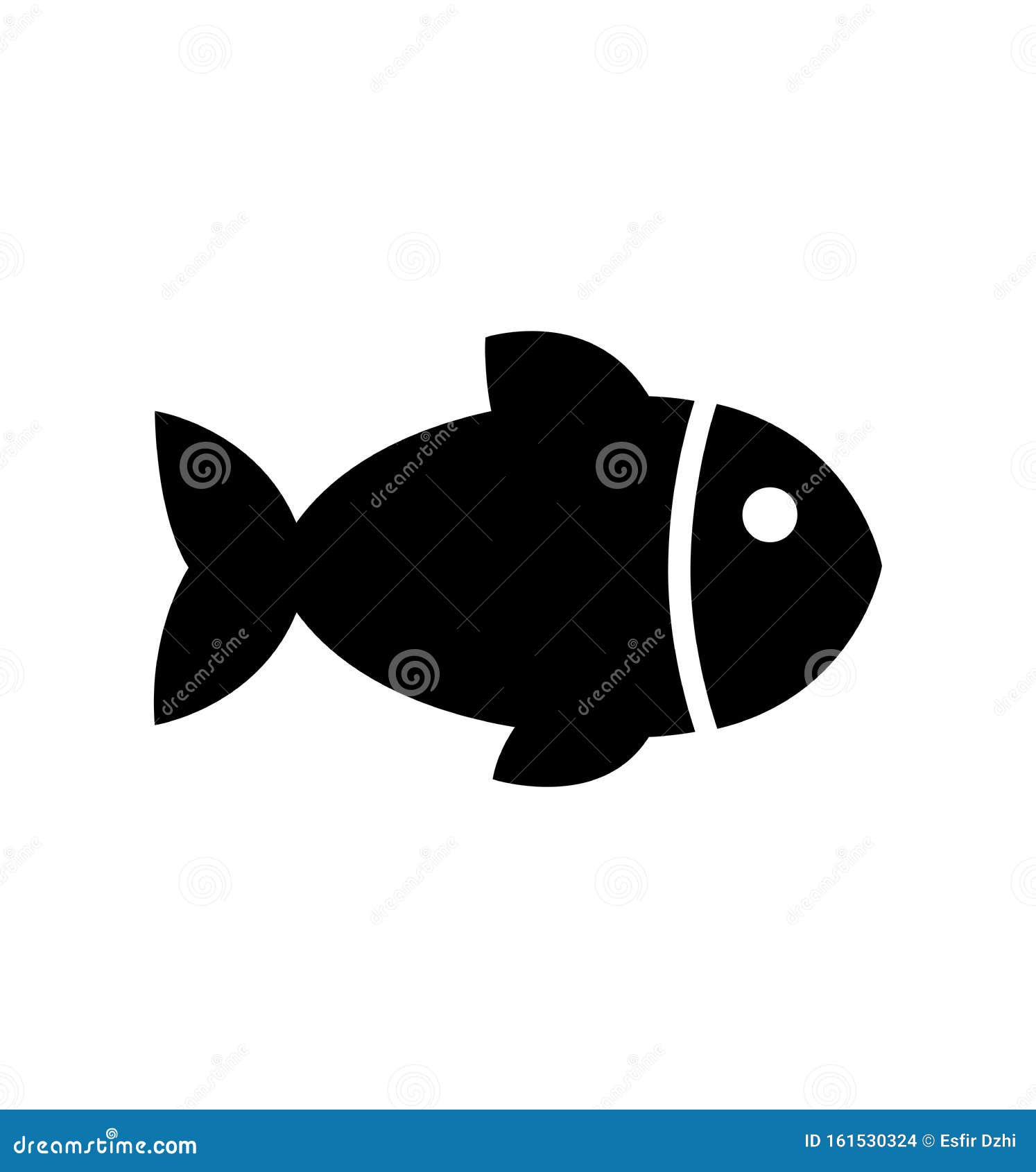 Little Fish Vector Icon Isolated on White Stock Vector - Illustration ...