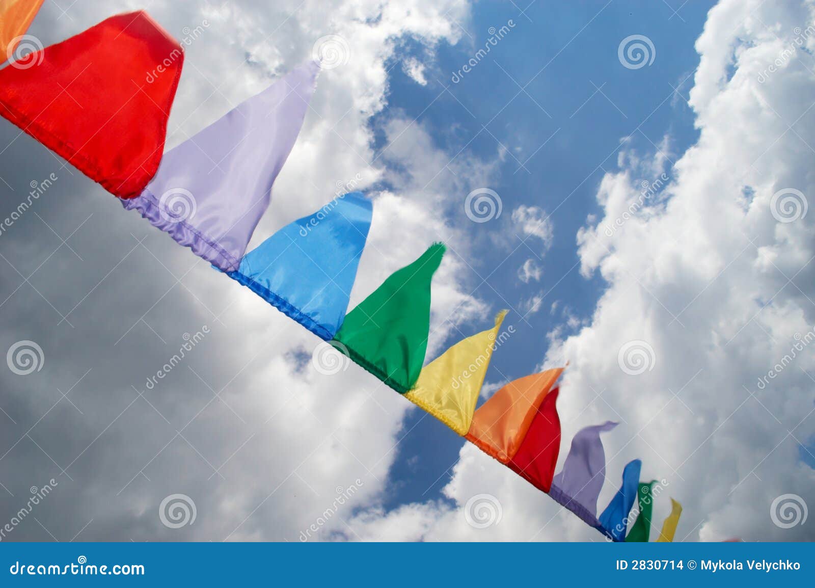 Little flags stock photo. Image of clouds, festively, holiday - 2830714