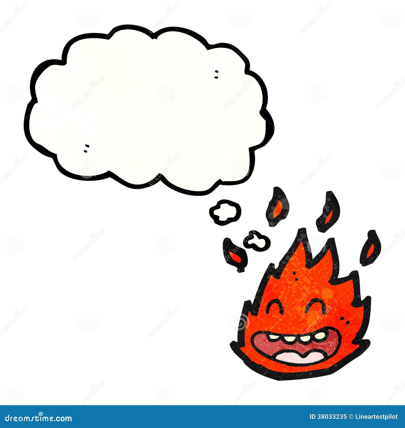 Little flame cartoon stock vector. Illustration of thinking - 38033235