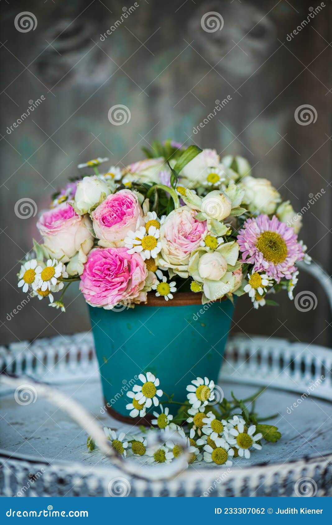 Little Flower Bouquet with Wild Roses Stock Photo - Image of nature ...