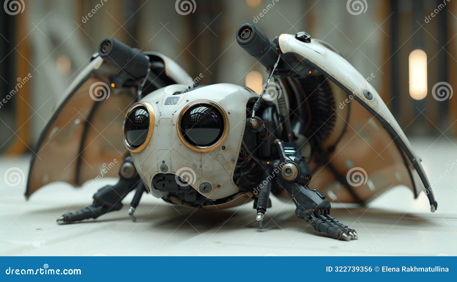 Little Flying Spy Robot, Bat Stock Photo - Image of mechanism ...
