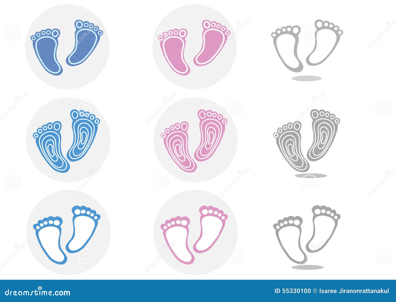 Little Foot,baby Footprints Stock Vector - Illustration of printing ...