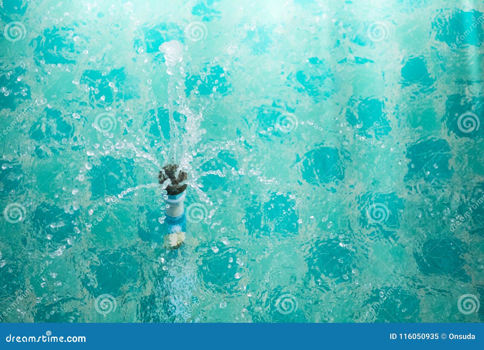 Water Splash from Sprinkle in Pool Stock Image - Image of pool, nature ...