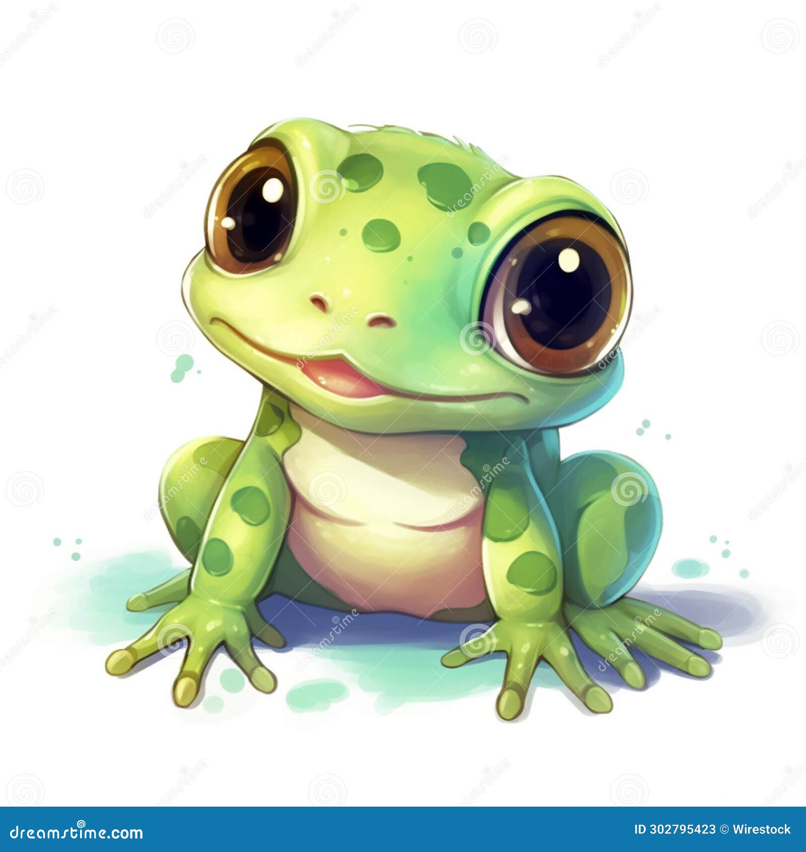 A Little Frog with Big Eyes Sitting on the Ground Staring at the Camera ...