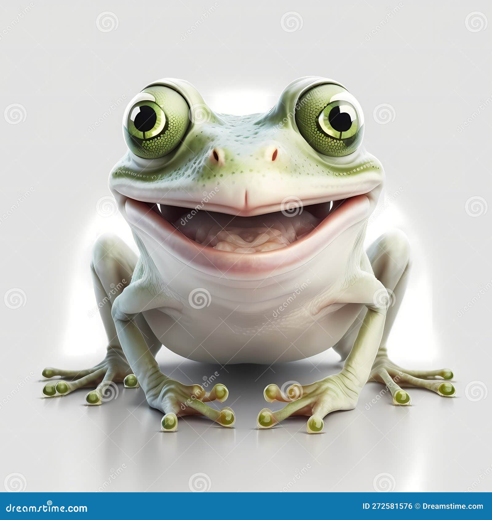 Little Frog Cartoon. Generative AI Stock Illustration - Illustration of ...