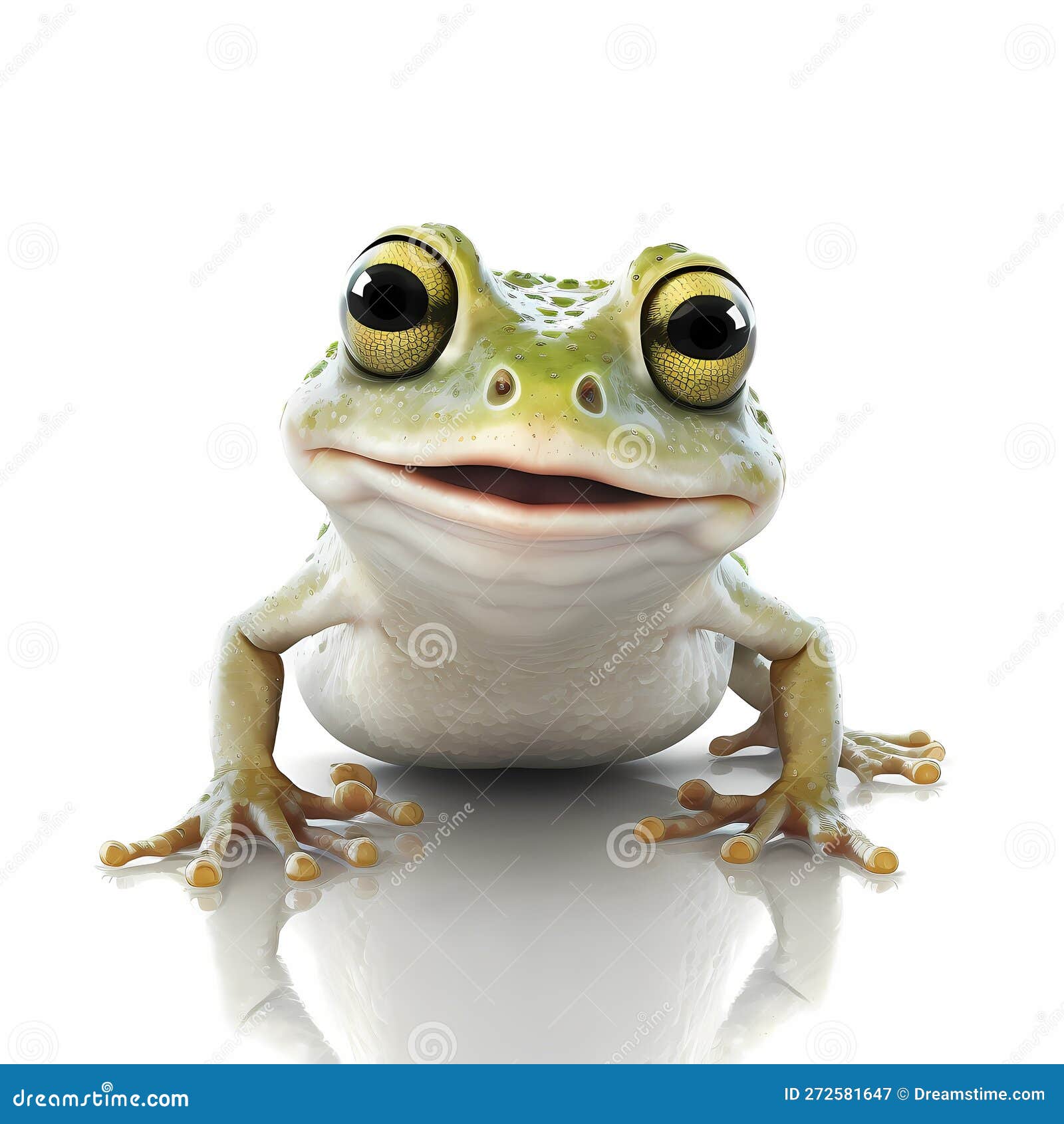 Little Frog Cartoon. Generative AI Stock Illustration - Illustration of ...