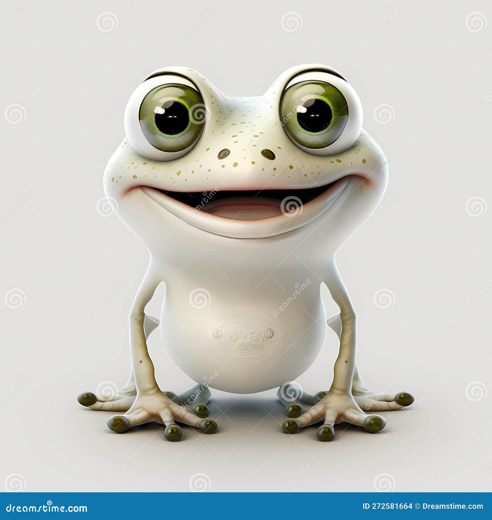 Little Frog Cartoon. Generative AI Stock Illustration - Illustration of ...