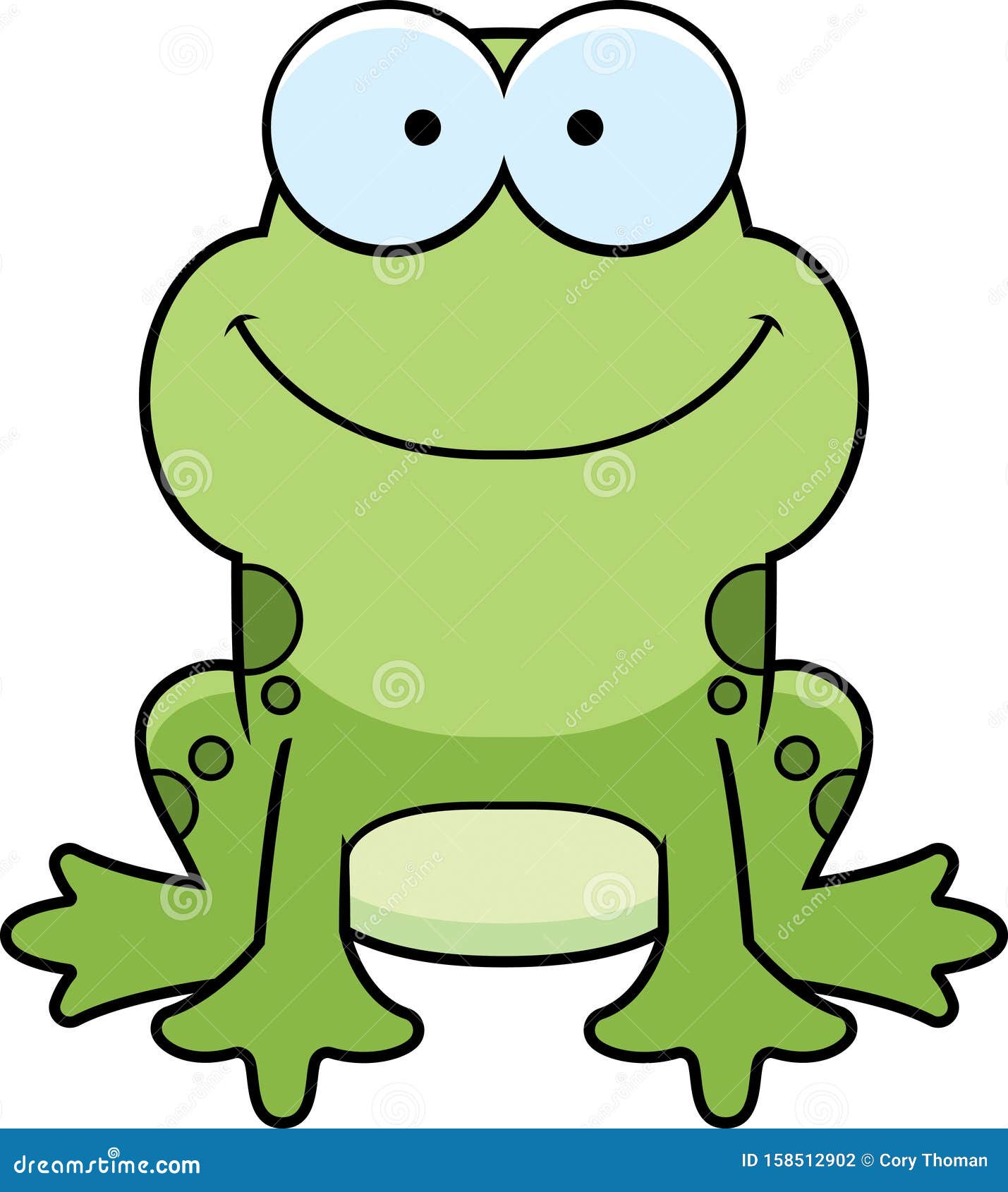 Little Frog Smiling stock vector. Illustration of cartoon - 158512902