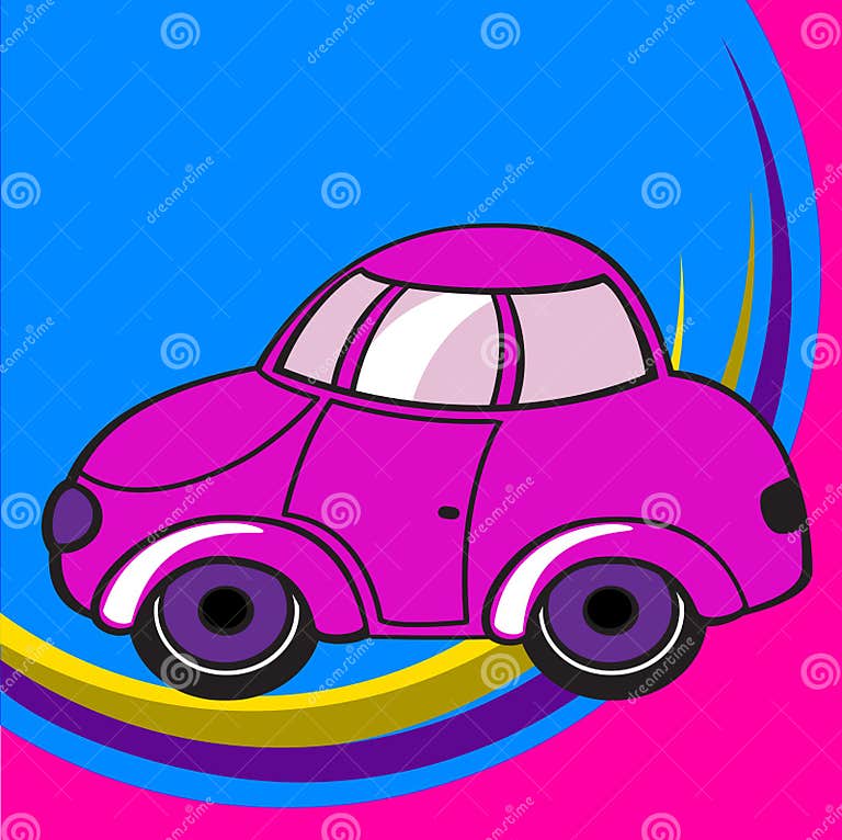 Little funky car stock vector. Illustration of gifts, shape - 9245626