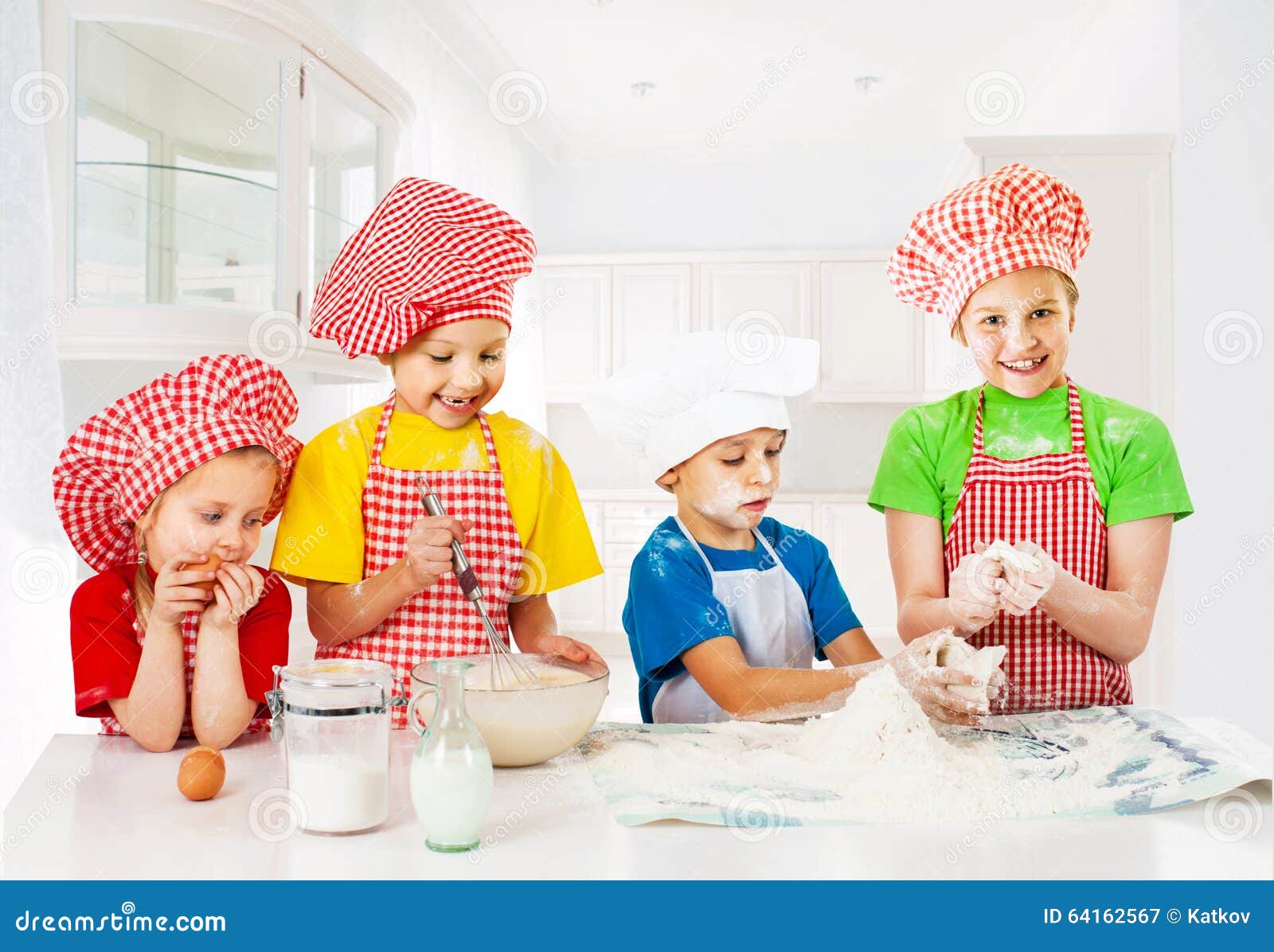 Little funny bakers stock image. Image of caucasian, eggs - 64162567