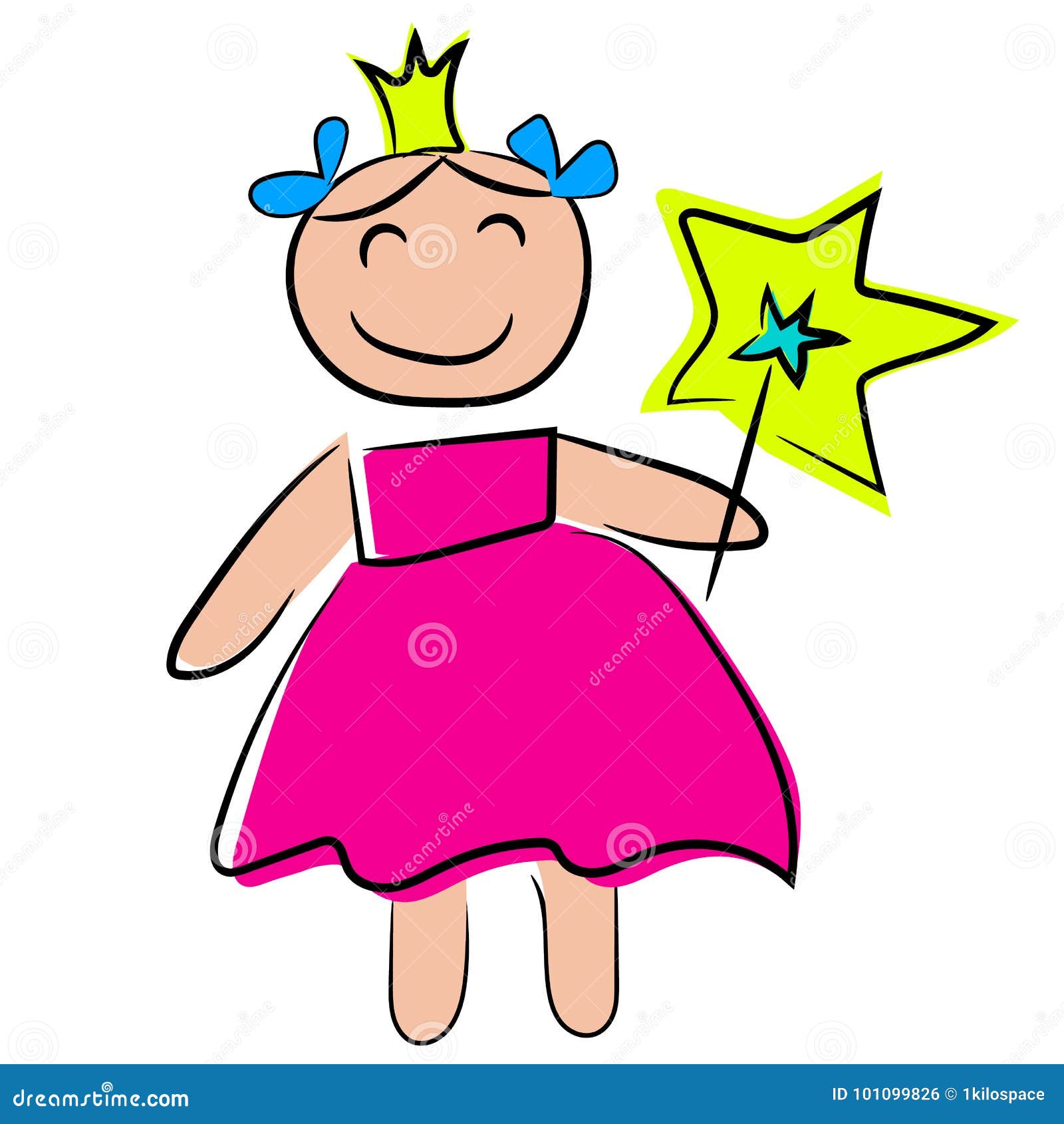 Little funny fairy stock illustration. Illustration of funny - 101099826
