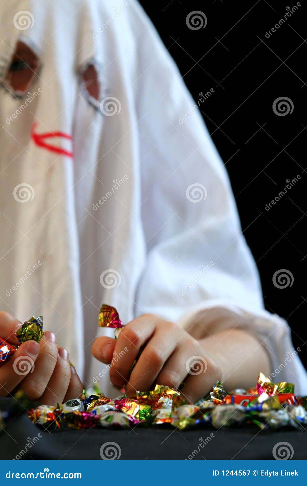Little, funny ghost stock image. Image of candies, halloween - 1244567