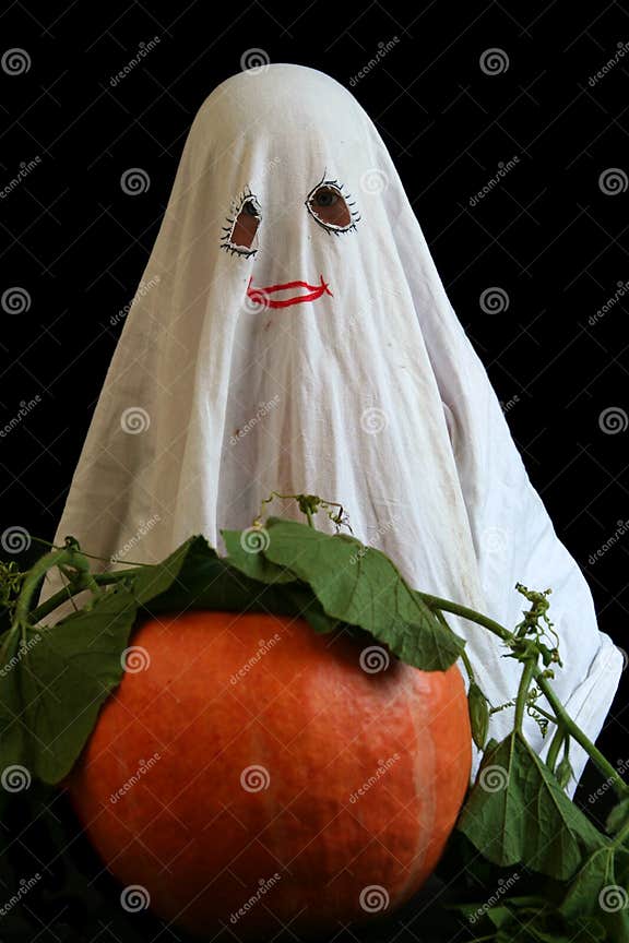 Little, funny ghost stock photo. Image of latern, night - 1250332
