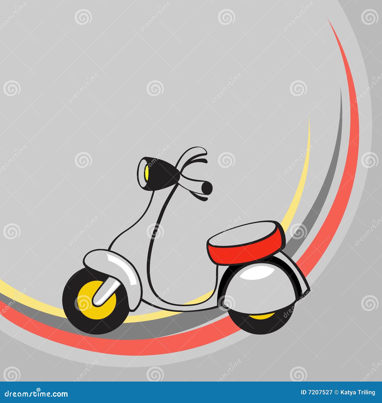 Little funny scooter stock vector. Illustration of icon - 7207527