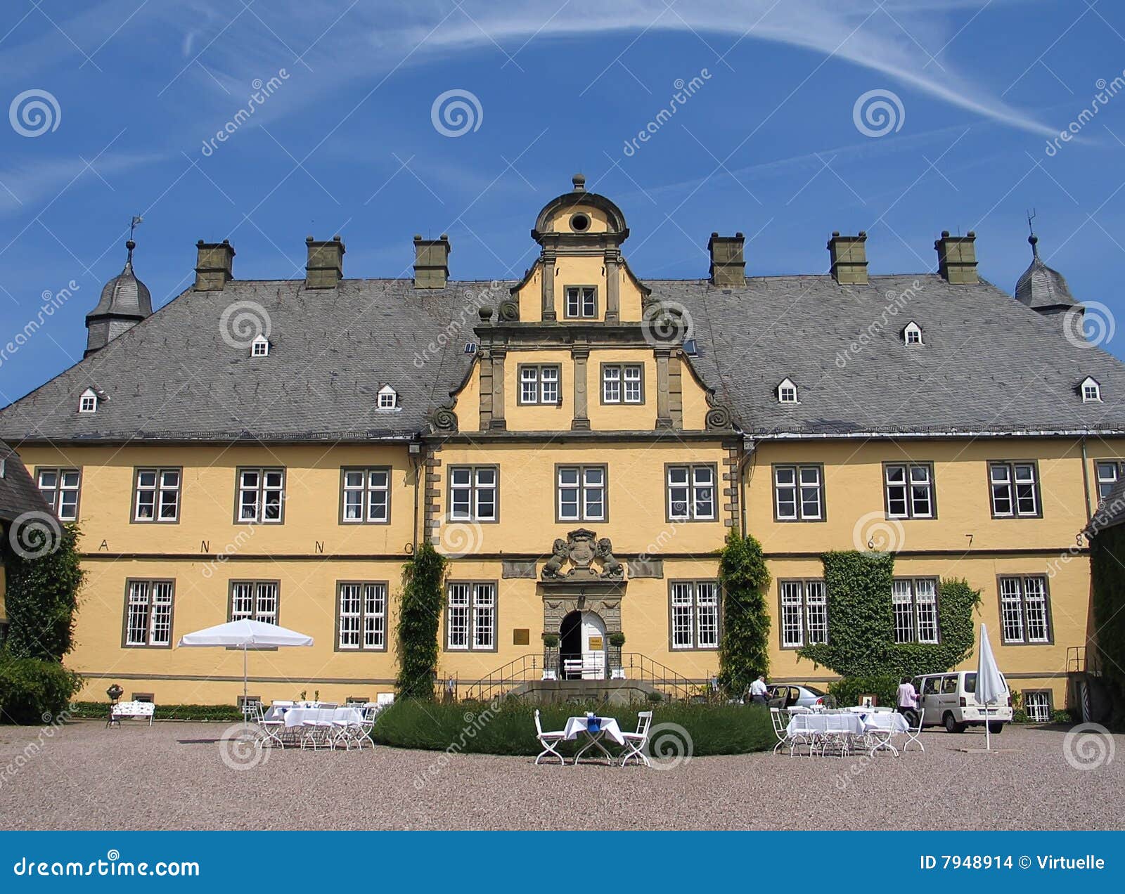 Little German Castle with Ornaments Stock Photo - Image of ancient ...