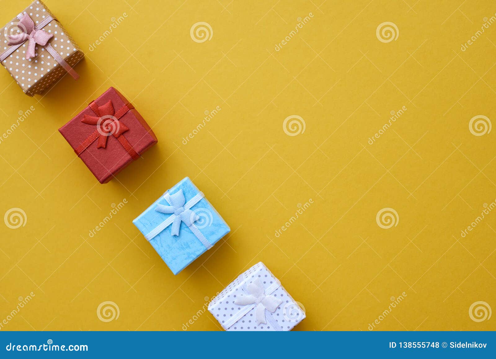 Too Cute! Little Gift Boxes in Different Colors Stock Photo - Image of ...