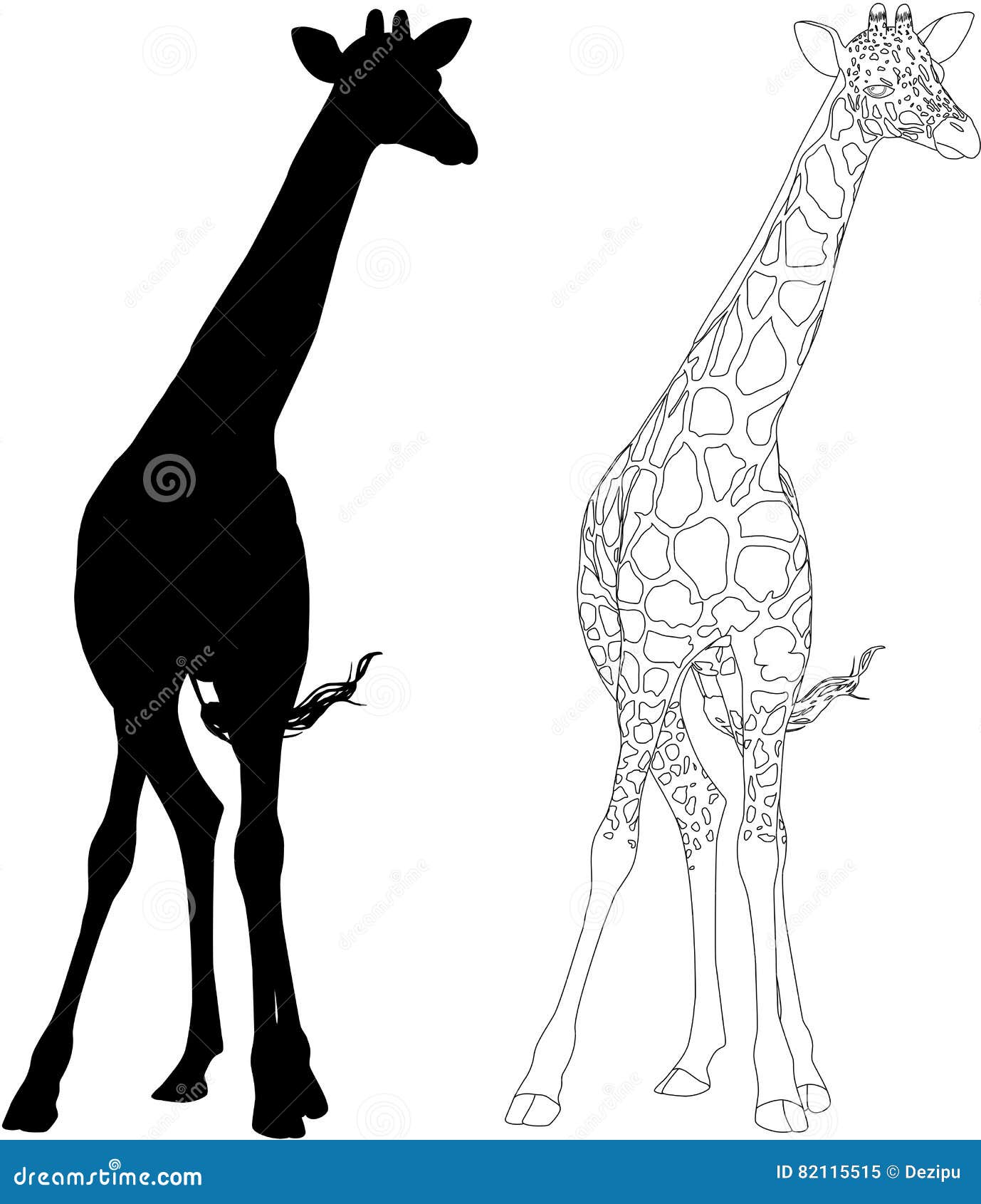 Sad Little Giraffe Cartoon Expression Background Vector Illustration ...