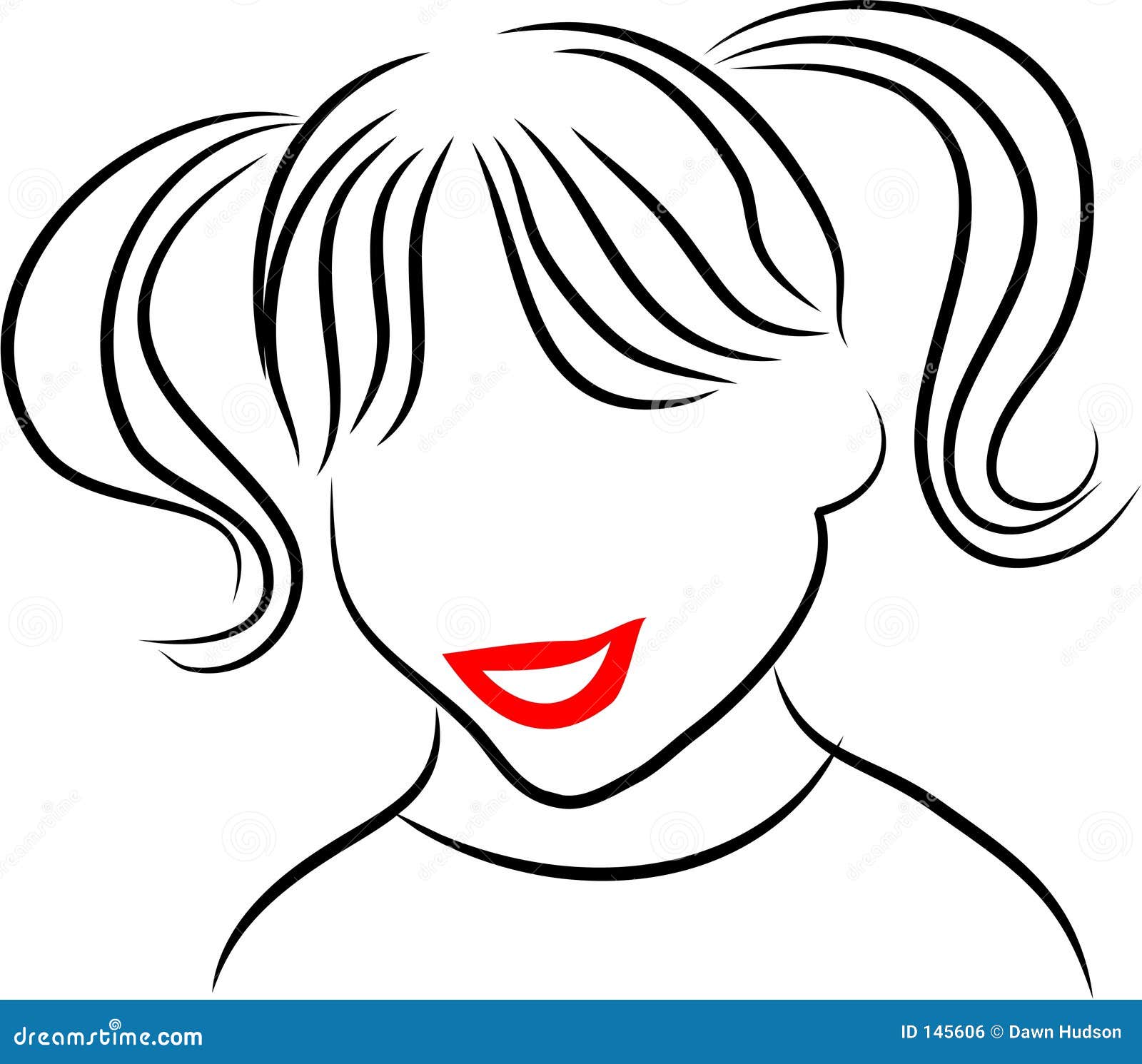 Little Girl stock illustration. Illustration of line, child - 145606