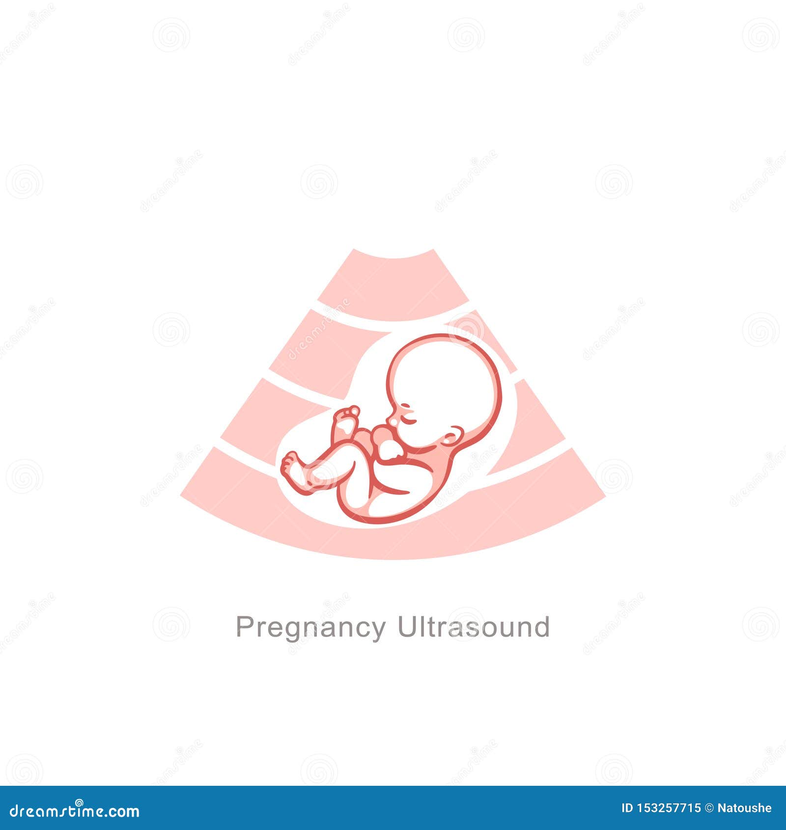 Baby in Womb. UltrasoundÑŽ Fetus Symbol. Round Logo Stock Vector ...