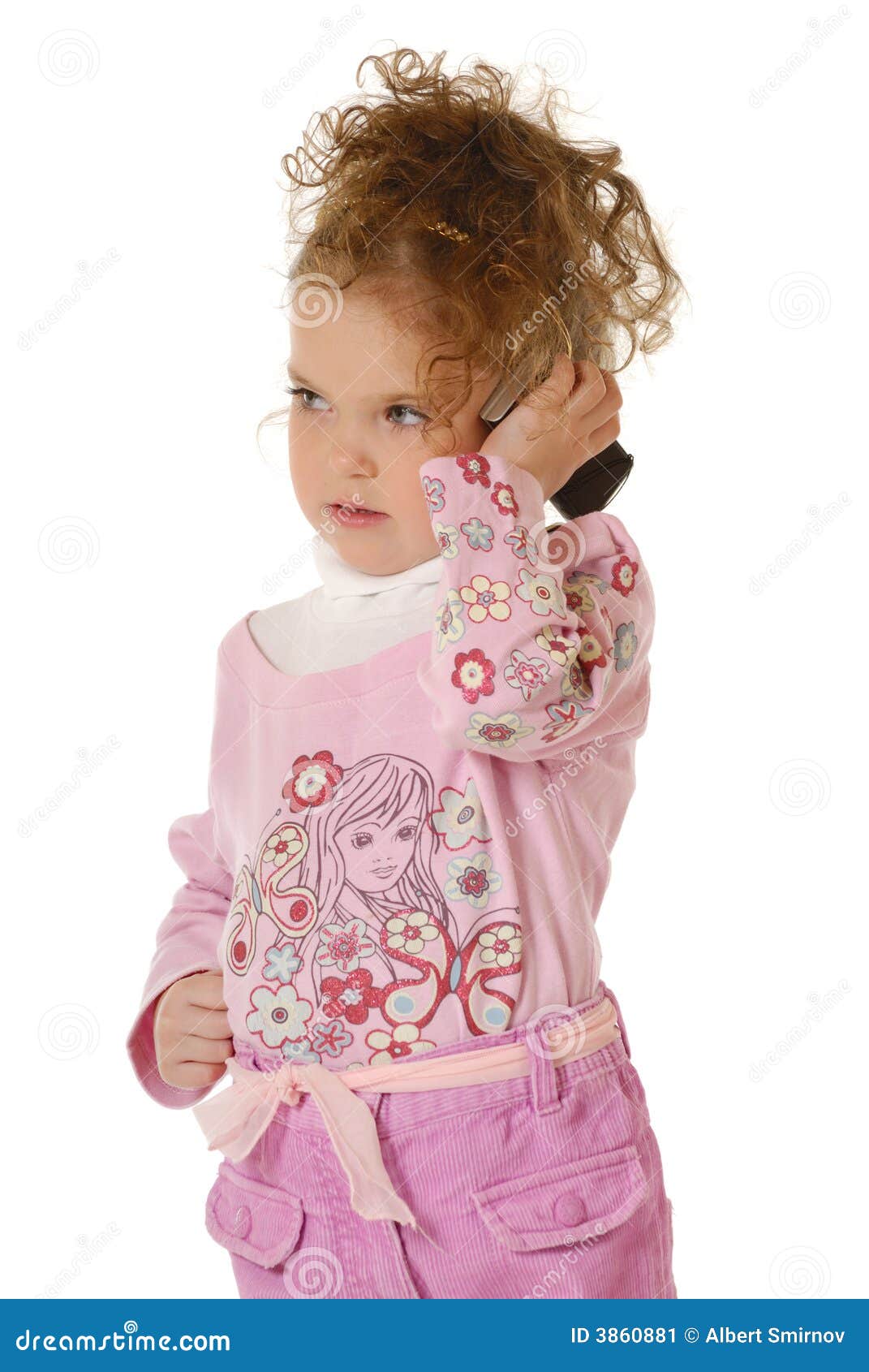 The little girl stock image. Image of discussion, isolated - 3860881