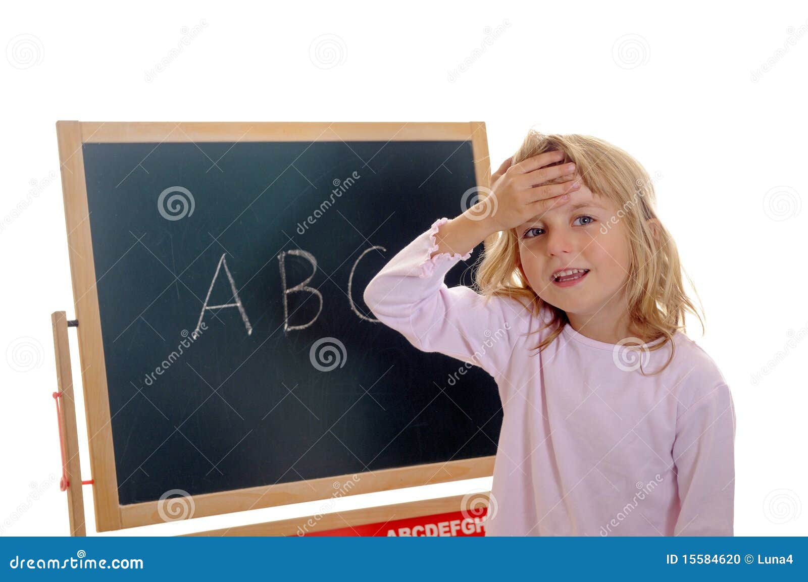 Little girl and ABC stock photo. Image of schoolchild - 15584620