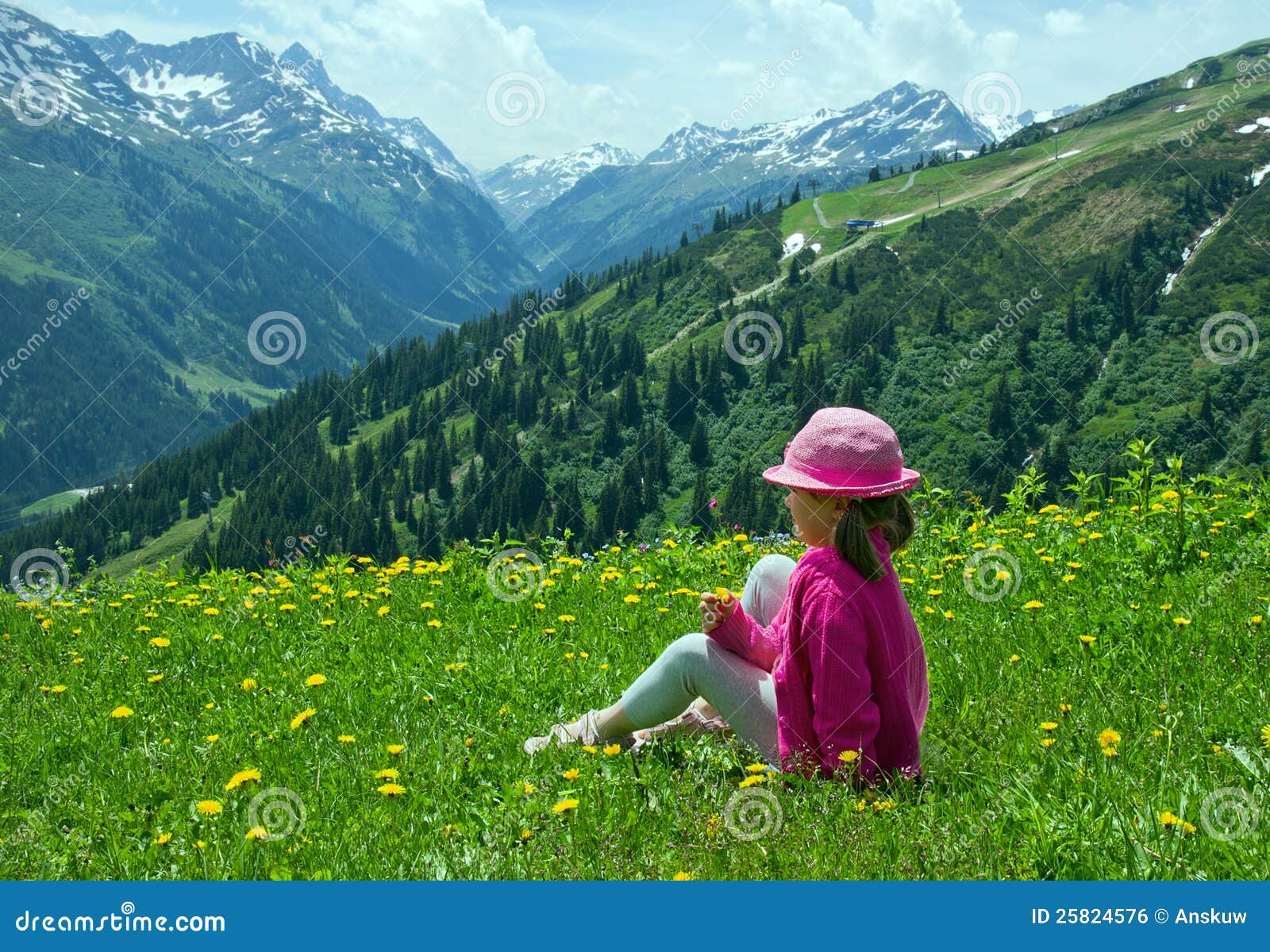 Little Girl at Alpine Meadows Stock Photo - Image of summit, height ...
