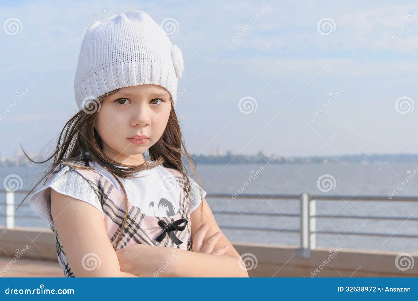 Little girl stock photo. Image of crossed, grin, angry - 32638972