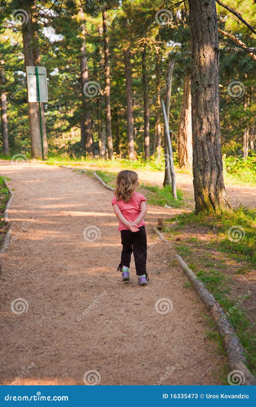 Little girl Angry walk stock image. Image of stroll, tree - 16335473