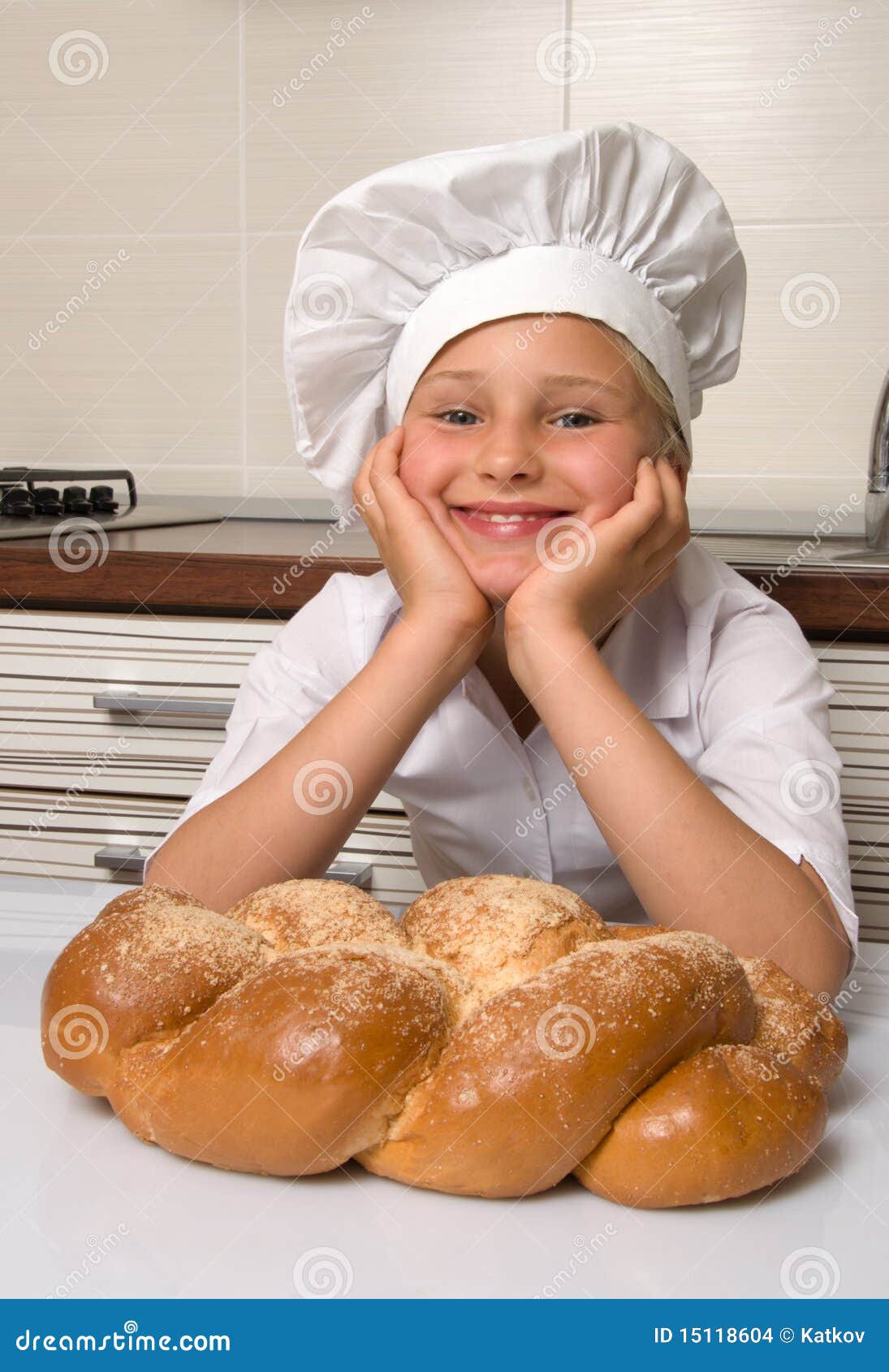 Little girl baker stock photo. Image of happy, cook, little - 15118604