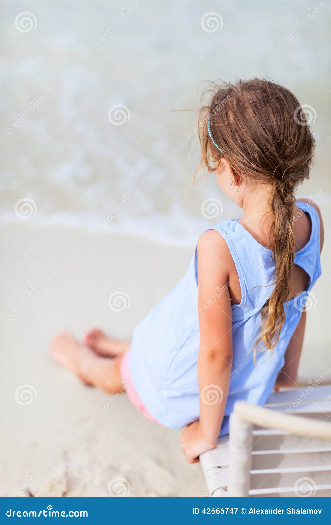 Little girl at beach stock image. Image of people, beautiful - 42666747