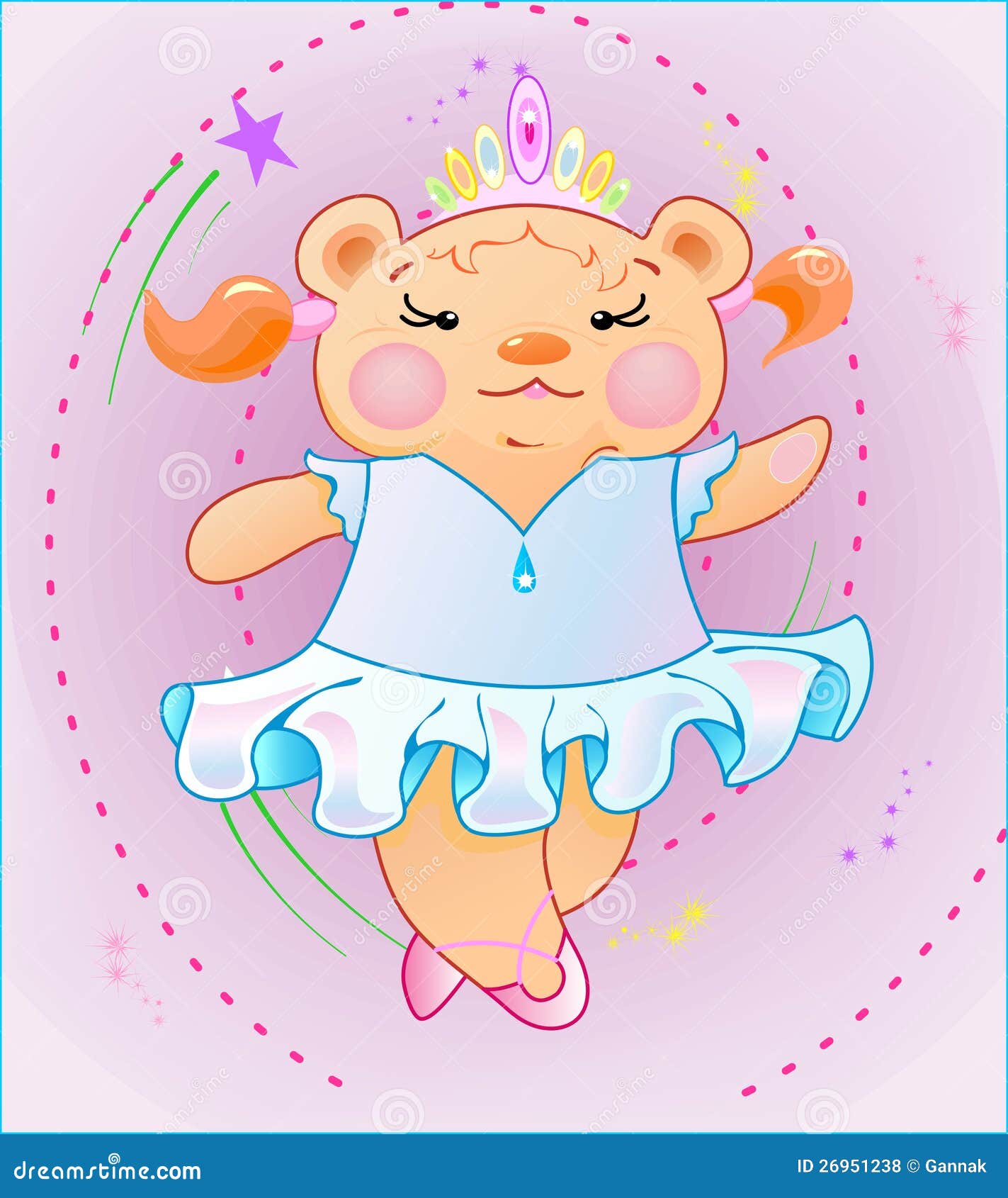 The Little Girl is Bear-cub Stock Vector - Illustration of little ...