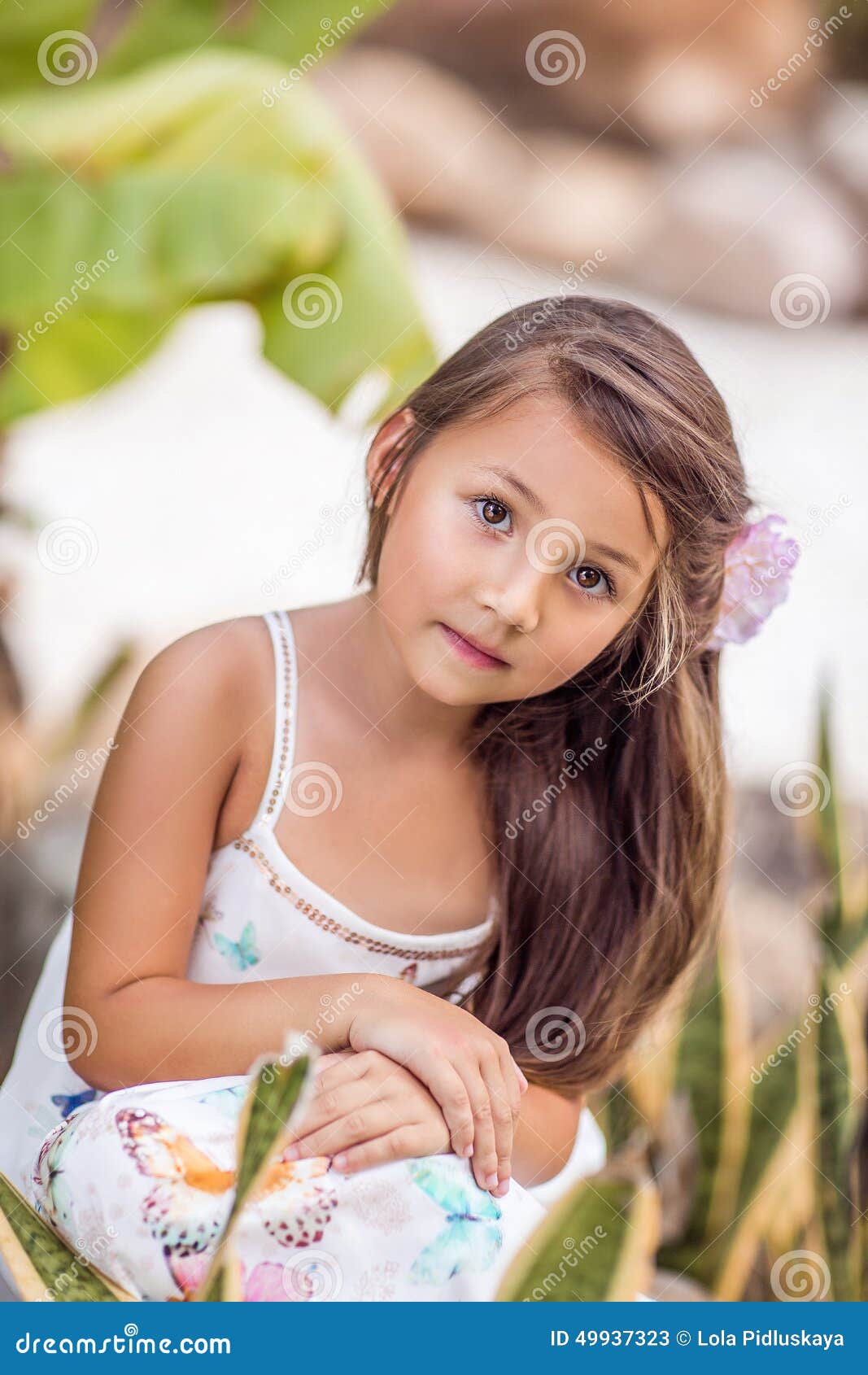 Little girl stock image. Image of beautiful, holiday - 49937323
