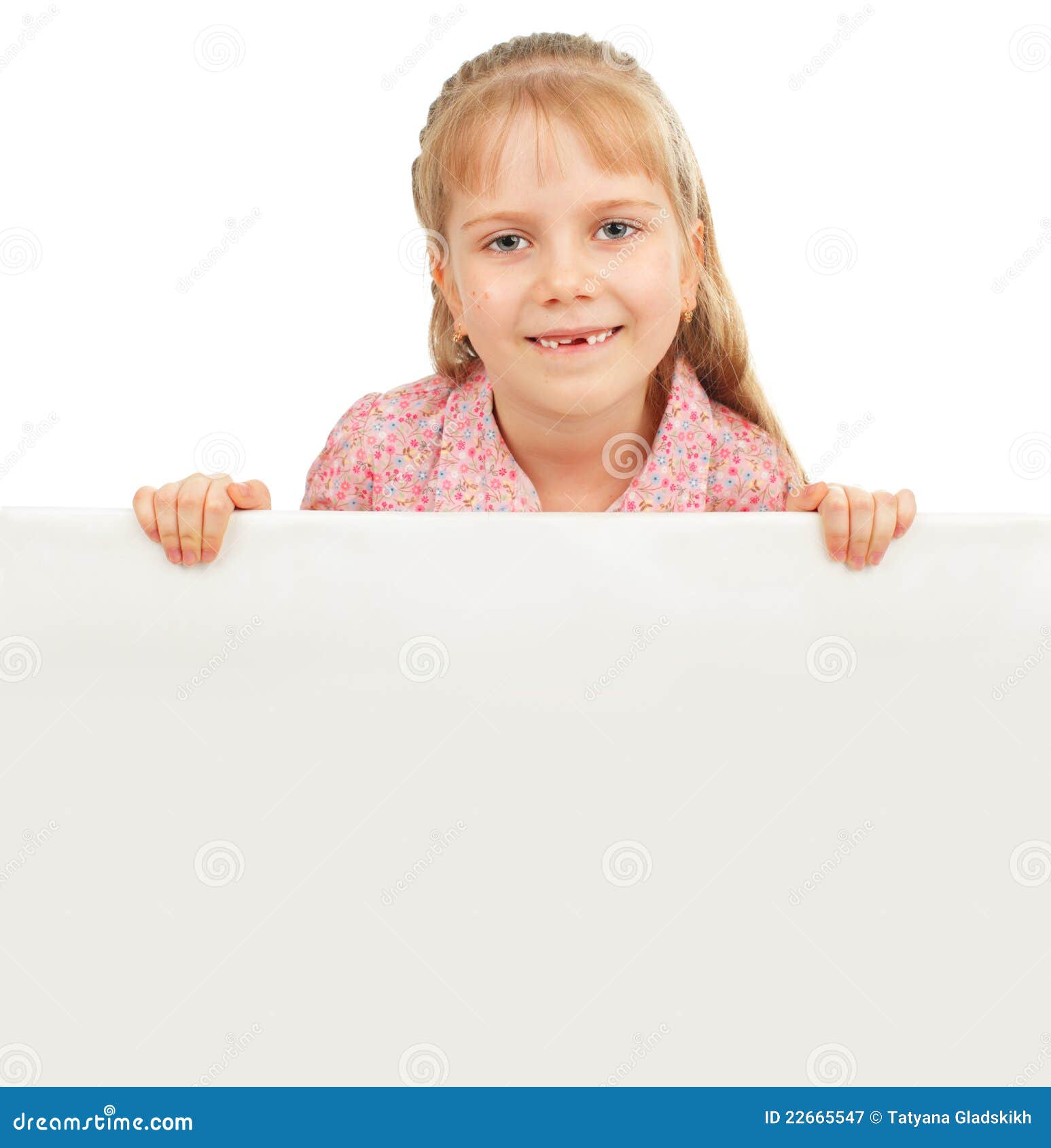 Little girl with blank stock image. Image of background - 22665547